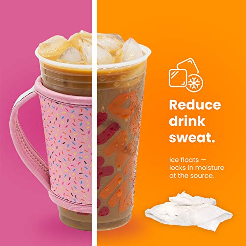 GoCuff Hot And Iced Coffee Cup Reusable Sleeves Neoprene Insulator with Handle for Cold And Hot Beverage Coozies For Soda, Latte, Tea Coffee Cups β Tired As Mother 2.0 (Medium)