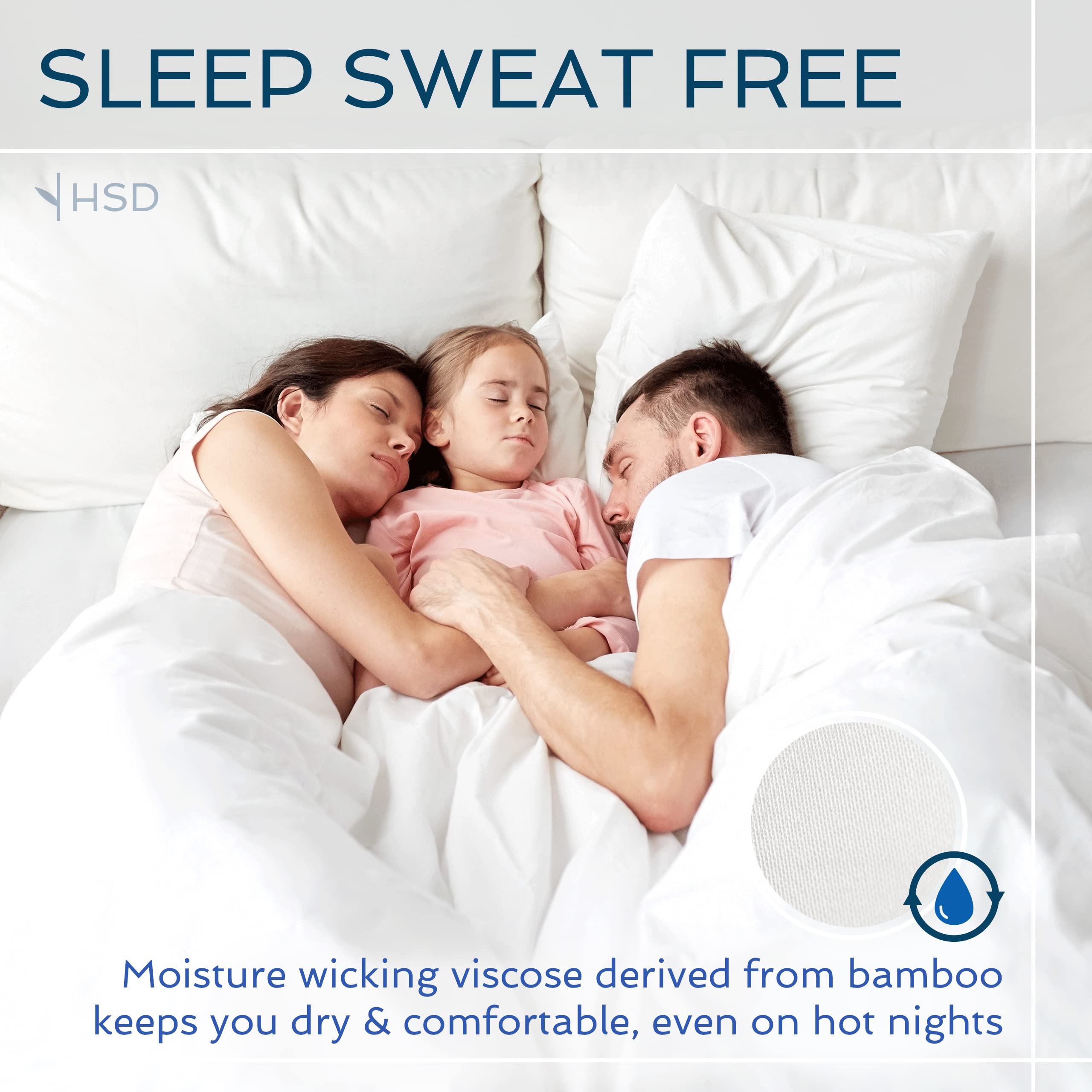 Hotel Sheets Direct Queen Size Pillowcases 2 Pack, 20x30 Inch, Cooling, Breathable Pillow Cases, 100% Viscose Derived from Bamboo Pillow Covers, Silky Soft for Hair & Skin, Elegant Bedroom Look, White
