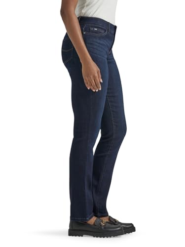 Lee Women's Ultra Lux Comfort with Flex Motion Straight Leg Jean Niagara 16 Medium