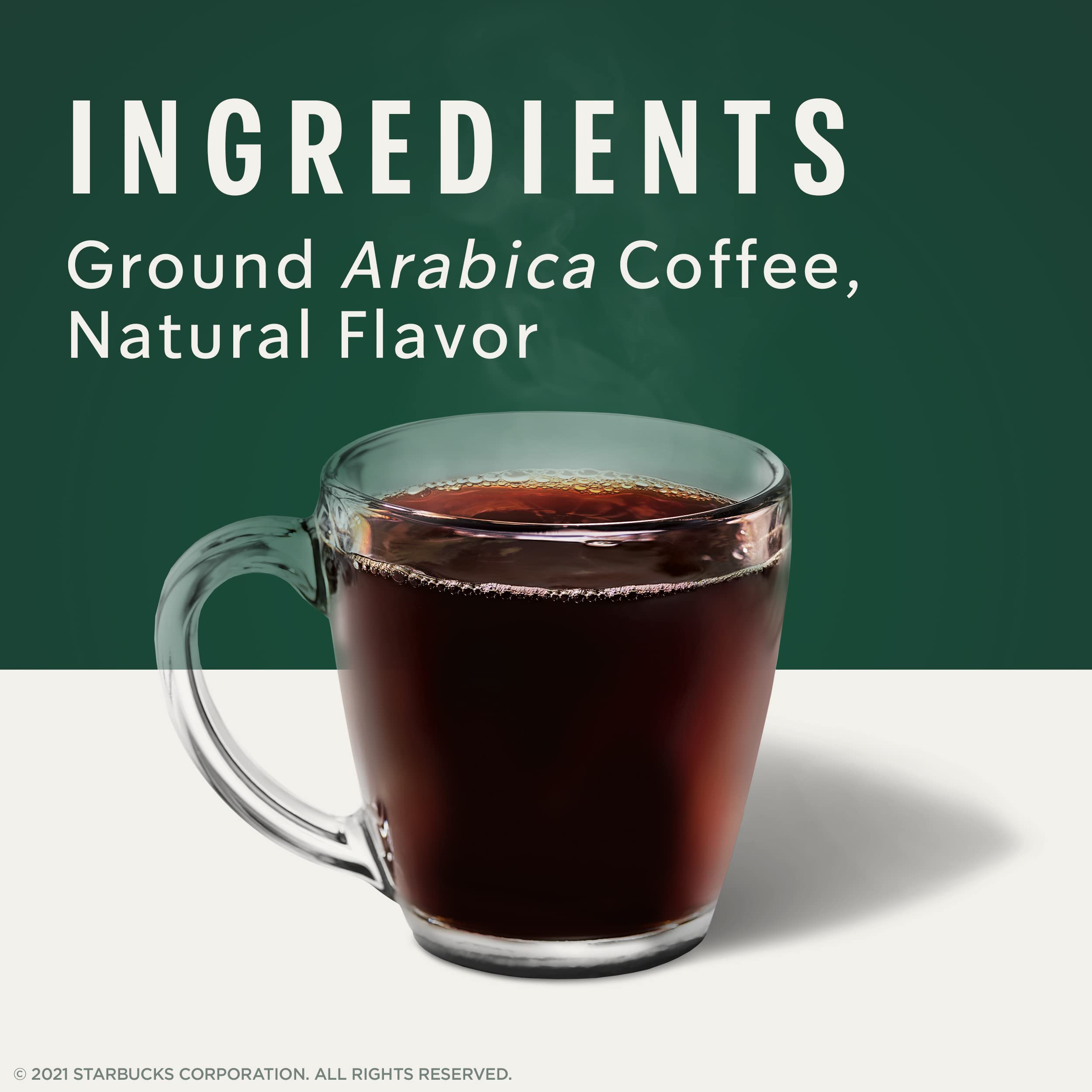 Starbucks K-Cup Coffee Pods, Toffeenut Flavored Coffee, Naturally Flavored, 100% Arabica, 1 box (10 pods)