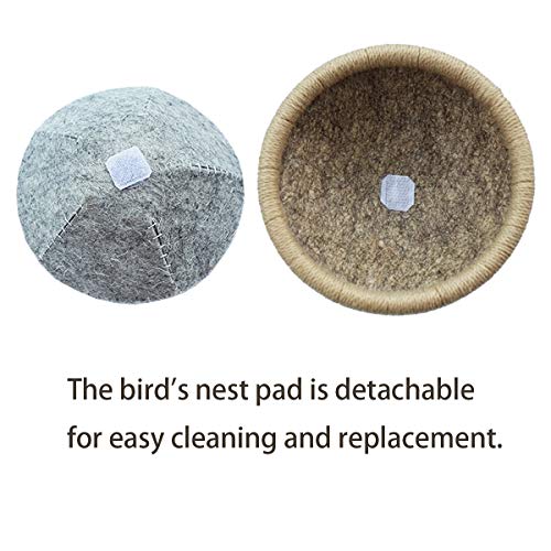 FOIBURELY 2 Sets Bird Nest Canary Finch Parrot Nest with Felt(4.5 inches)