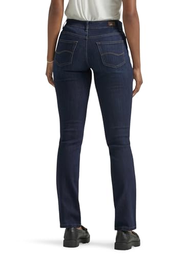 Lee Women's Ultra Lux Comfort with Flex Motion Straight Leg Jean Niagara 16 Medium