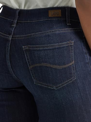 Lee Women's Ultra Lux Comfort with Flex Motion Straight Leg Jean Niagara 16 Medium