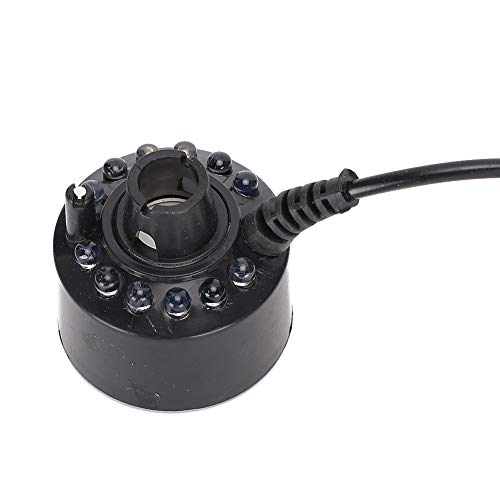 Plastic Aquarium Mini Mist Maker Fogger Water Fountain Pond Fog Machine Reptile Pet Mist Maker LED Colorful Lighting Sprayer Humidifier Atomizer US Pl