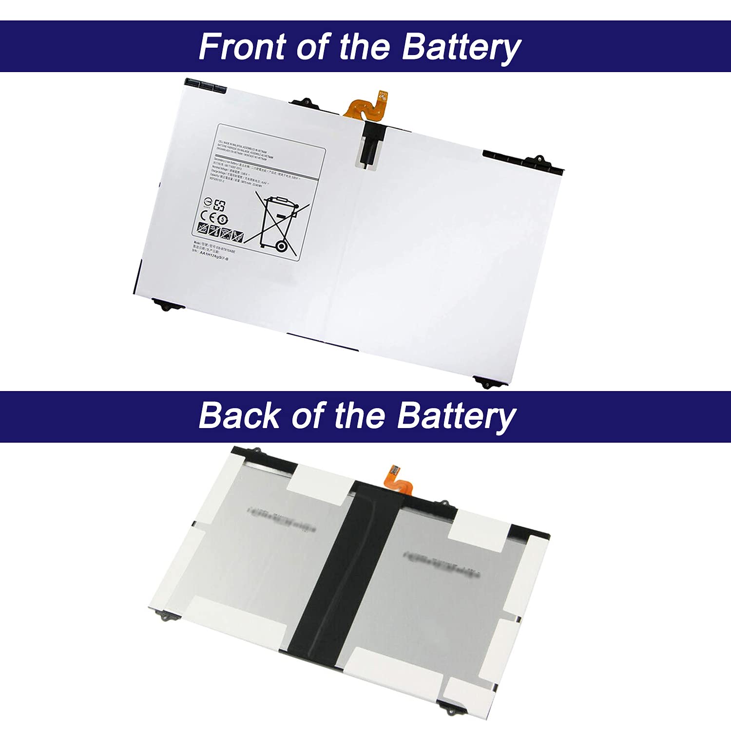 SUNNEAR EB-BT810ABE Battery Replacement for Samsung Galaxy Tab S2 9.7" SM-T810 SM-T815 SM-T817 SM-T815 Series Tablet EB-BT810ABA GH43-04431A 3.85V 22.60WH with Tools