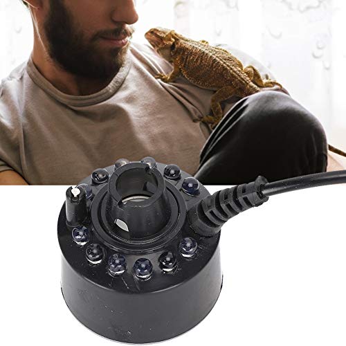 Plastic Aquarium Mini Mist Maker Fogger Water Fountain Pond Fog Machine Reptile Pet Mist Maker LED Colorful Lighting Sprayer Humidifier Atomizer US Pl