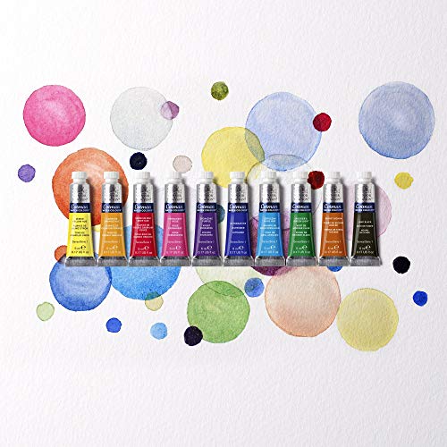 Winsor & Newton Cotman Watercolor Paint Set, 10 Colors, 5ml (0.17-oz) Tubes