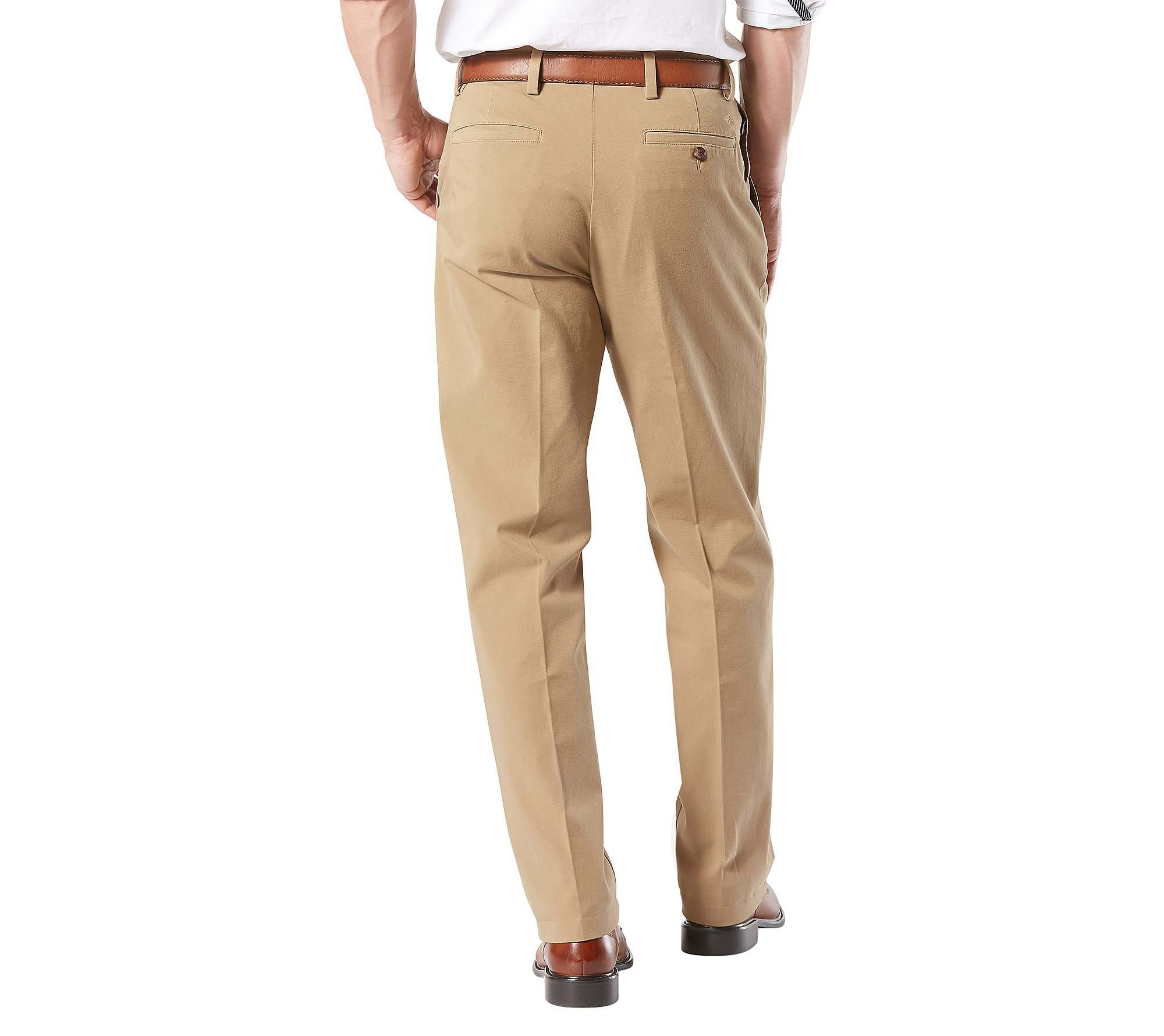 Dockers Men's Classic Fit Workday Smart 360 Flex Pants (Standard and Big & Tall), New British Khaki, 38W x 32L