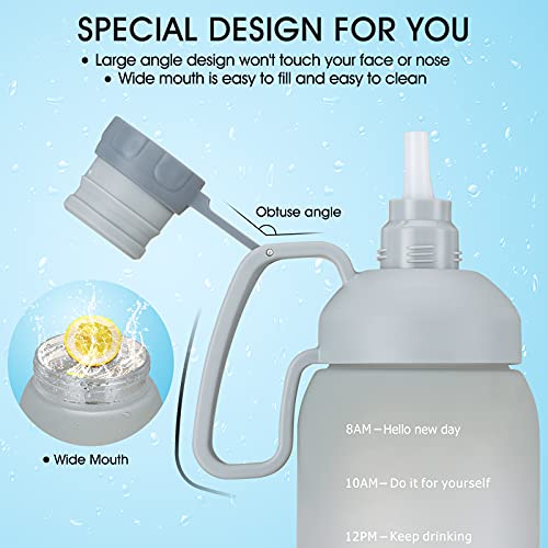 podocarpus Motivational Water Bottle 64 OZ Water Bottle 2 Liter Water Bottle with Time Marker Large Water Bottle Big Water Bottle 1/2 Gallon Water Bottle Half Gallon Water Bottle with Straw