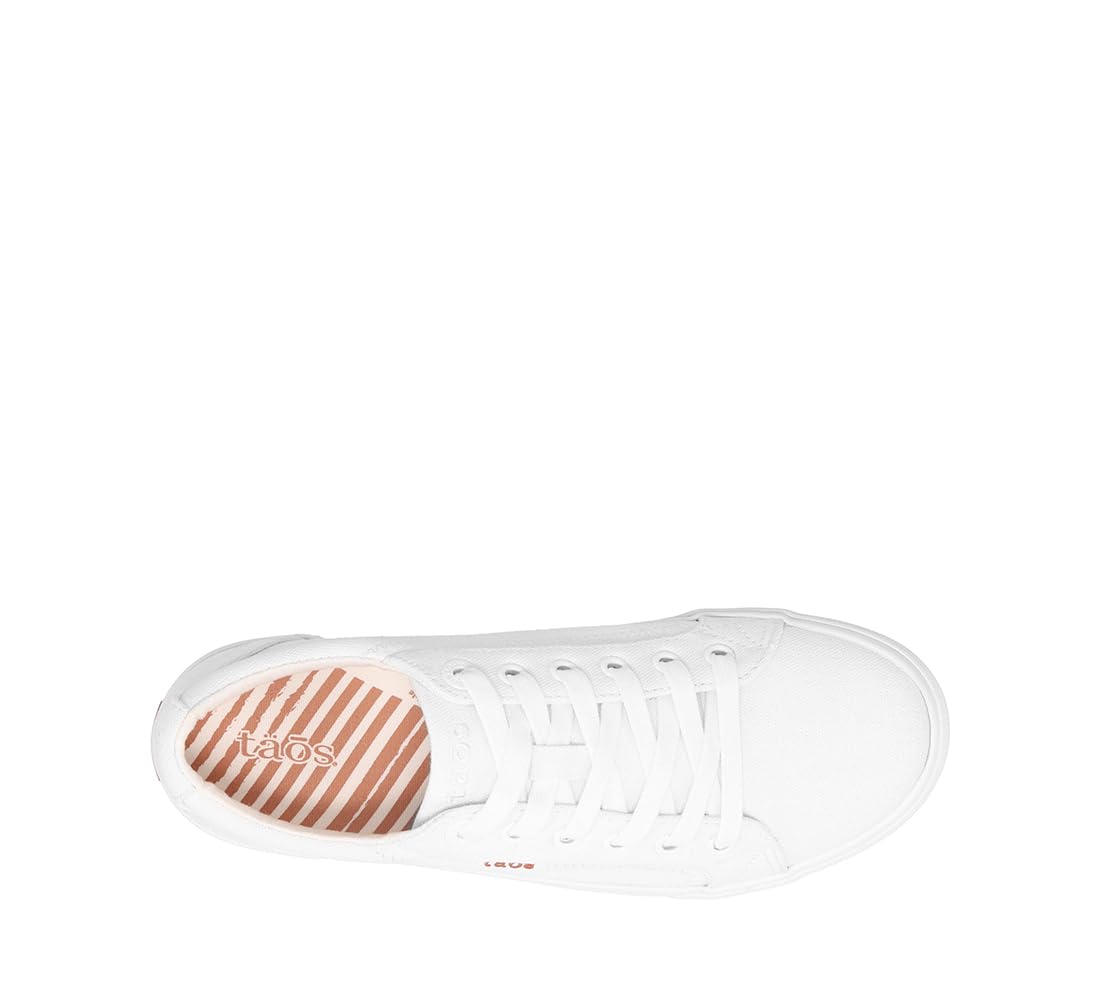 Taos Plim Soul Women's Sneaker-Stylish Platform Sneaker with Curves & Pods Removable Footbed, Arch Support, Classic Design for Everyday Fashion, All Day Comfort White 9 (M) US