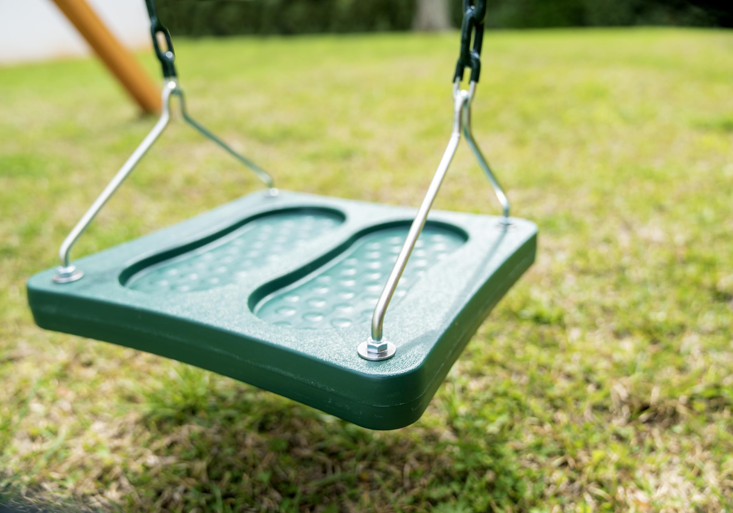 Swing-N-Slide NE 5041 Stand-Up Swing with 14" x 14" Swing Base and Coated Chains for Swing Set and Playset, Green