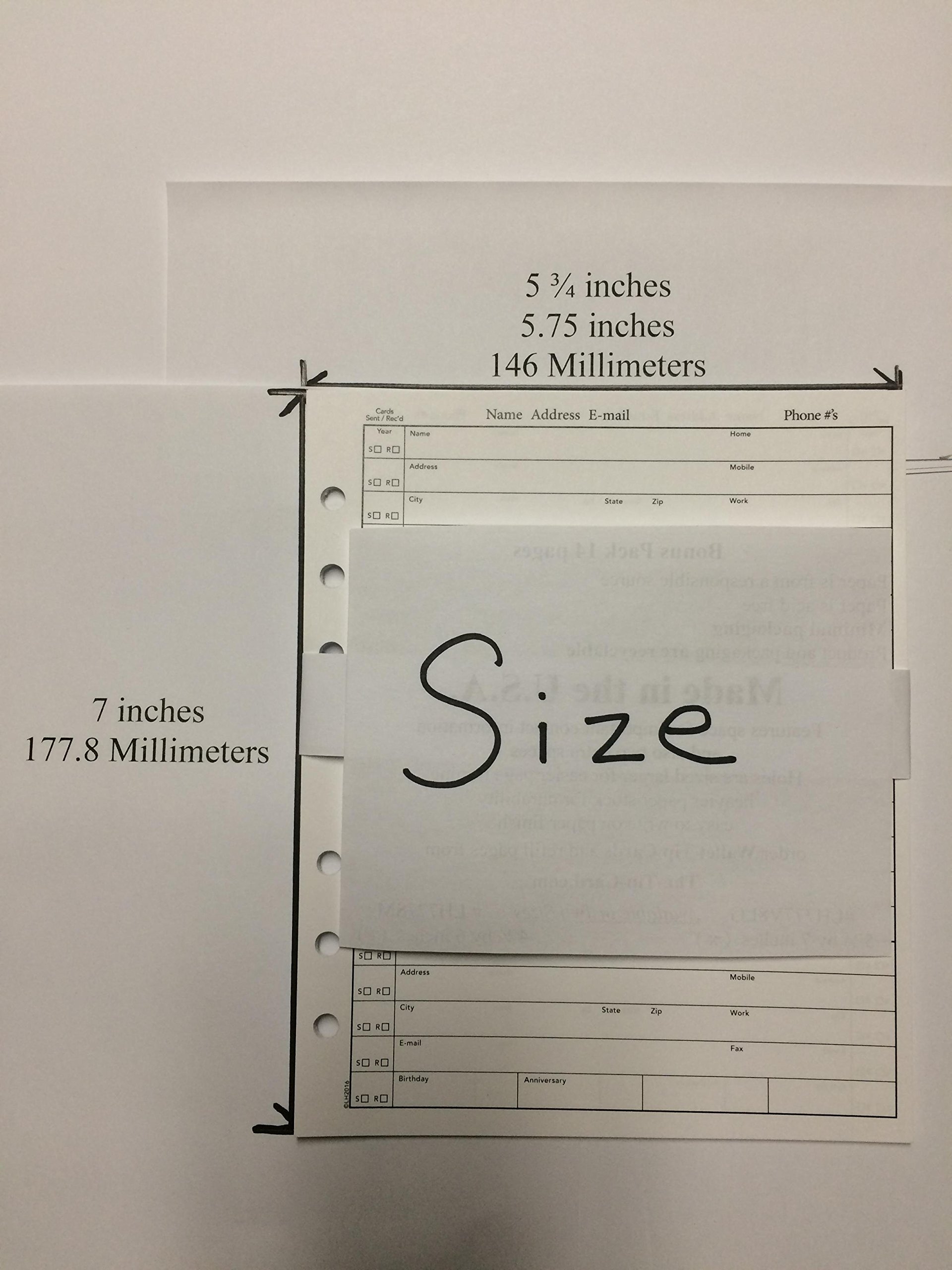 SELPONT 7 Inch Address Book Refill 14 Sheets (28 Pages) fits Many Older Hallmark Books