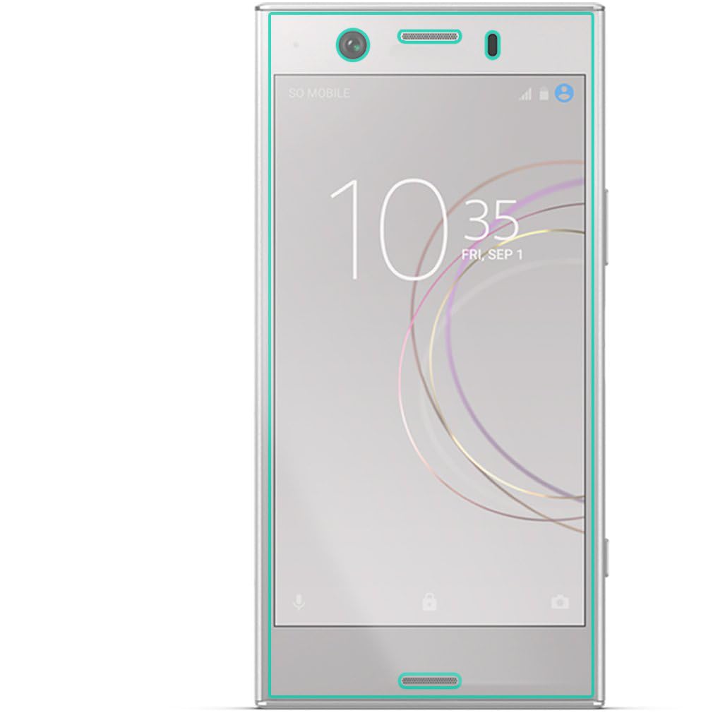 Mr.Shield [3-PACK] Designed For Sony Xperia XZ1 Compact [Tempered Glass] Screen Protector [0.3mm Ultra Thin 9H Hardness 2.5D Round Edge] with Lifetime Replacement