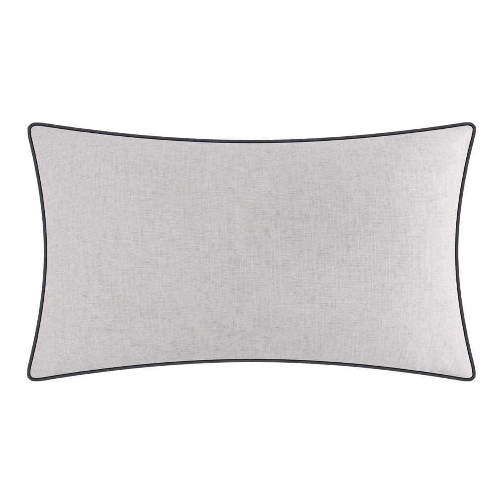 JWH Sheep Throw Pillow Cover Decorative Rectangle Cushion Cover Applique Accent Pillow Case Handmade Pillowcase Bed Couch Bedroom 12x20 Inch Beige Black