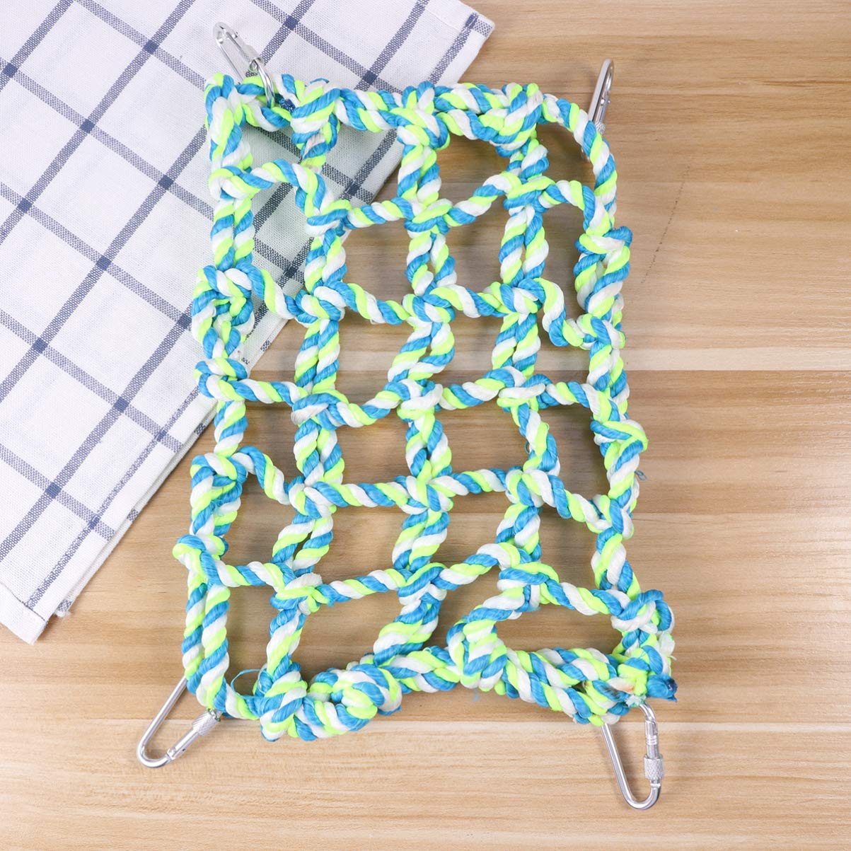 UEETEK Rat Ferret Climbing Rope Net Pet Bed Small Animal Activity Toy for Hamster Parrot