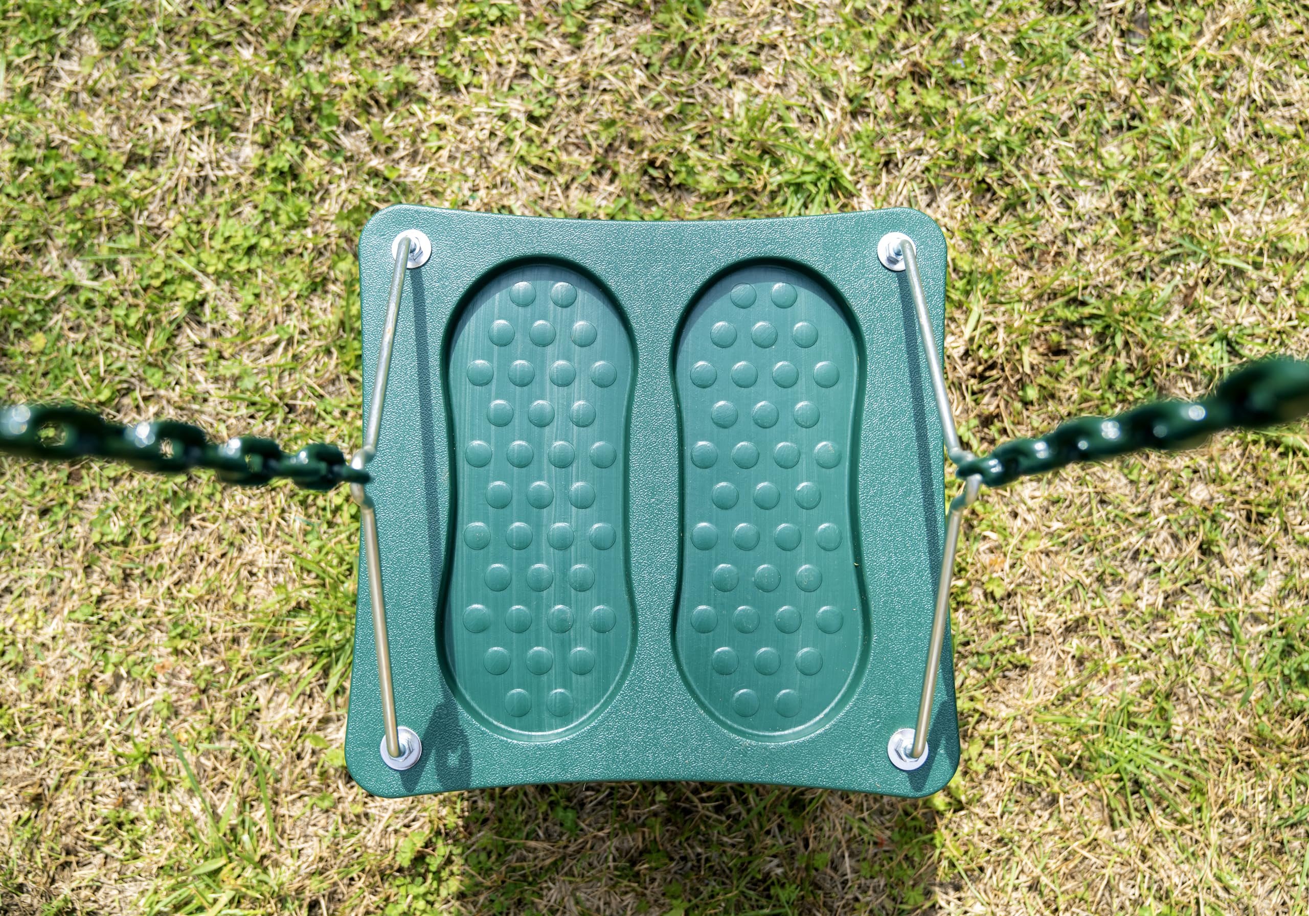 Swing-N-Slide NE 5041 Stand-Up Swing with 14" x 14" Swing Base and Coated Chains for Swing Set and Playset, Green