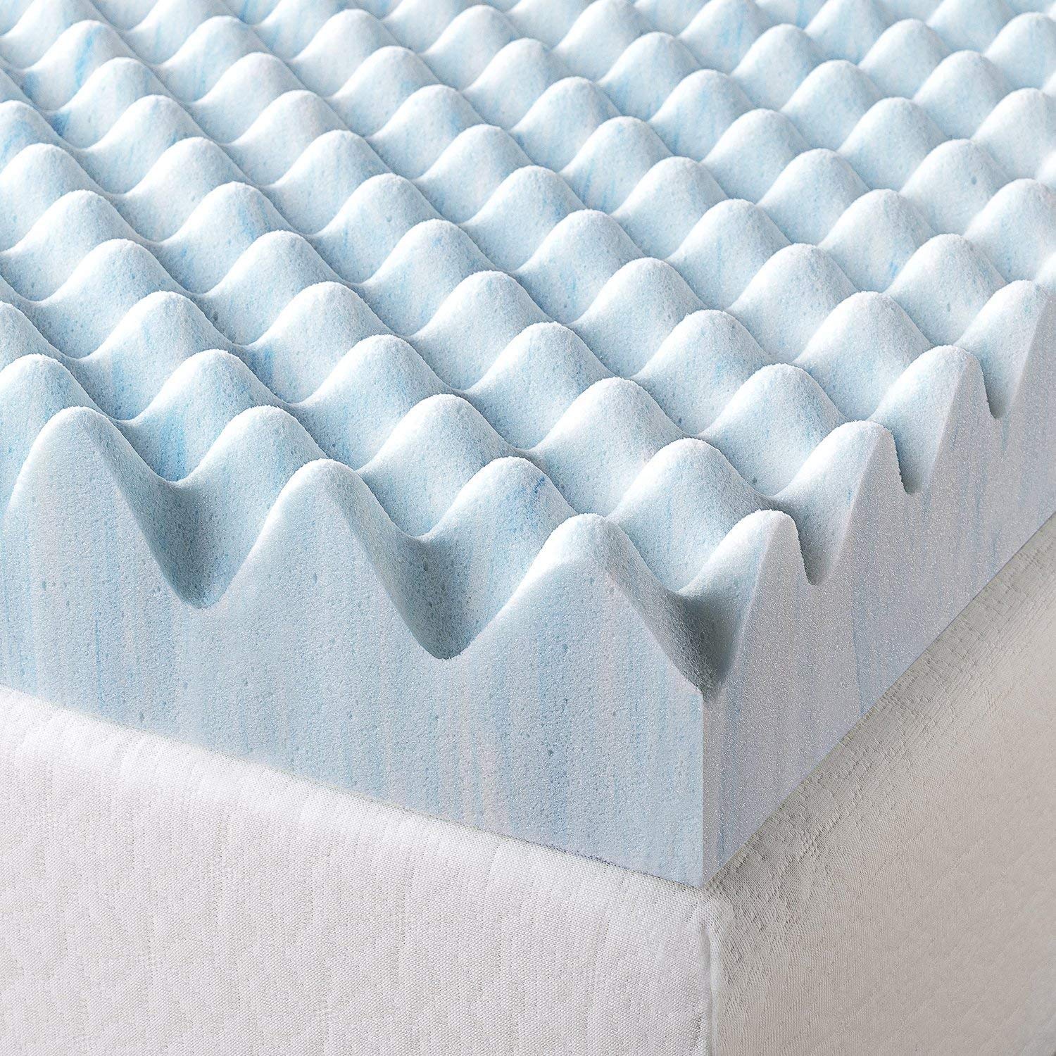 ZINUS 3 Inch Swirl Gel Cooling Memory Foam Mattress Topper, Cooling Airflow Design, CertiPUR-US Certified, Full
