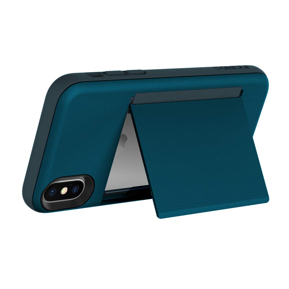 Incipio STOWAWAY - Back cover for cell phone - Plextonium, Flex2O polymer - navy - for Apple iPhone X