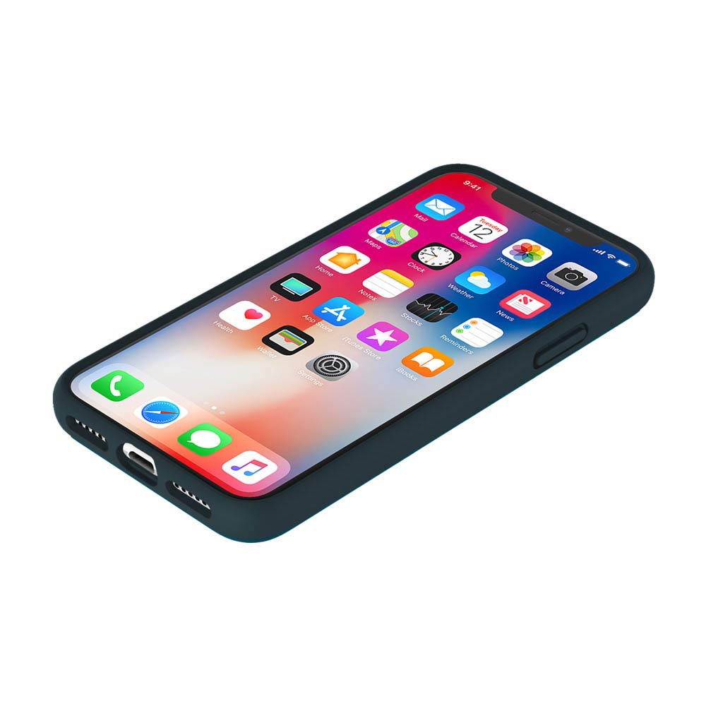 Incipio STOWAWAY - Back cover for cell phone - Plextonium, Flex2O polymer - navy - for Apple iPhone X