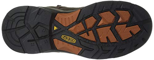 KEEN Utility Men's Detroit XT Mid Height Soft Toe Waterproof Work Boots, Black Olive/Leather Brown, 13 Wide