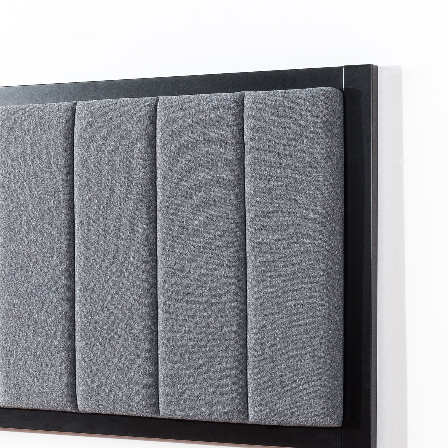 ZINUS Anuar Upholstered Headboard Channel Stitched Upholstery, Easy Assembly, King, Gray