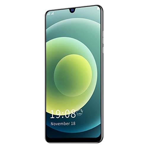 Vbestlife IP12 PRO Unlocked Android Smartphone,6.26in Waterdrop Full Screen Dual SIM Cell Phone,Ultra Thin Mobile Phone Supports Face Fingerprint Unlocking,Quad Core CPU,Triple Rear Camera Black