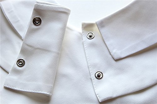 Magik Choker Necklace Unisex Women Peter Pan Detachable Lapel Shirt Fake False Collar (Peter Pan-White)