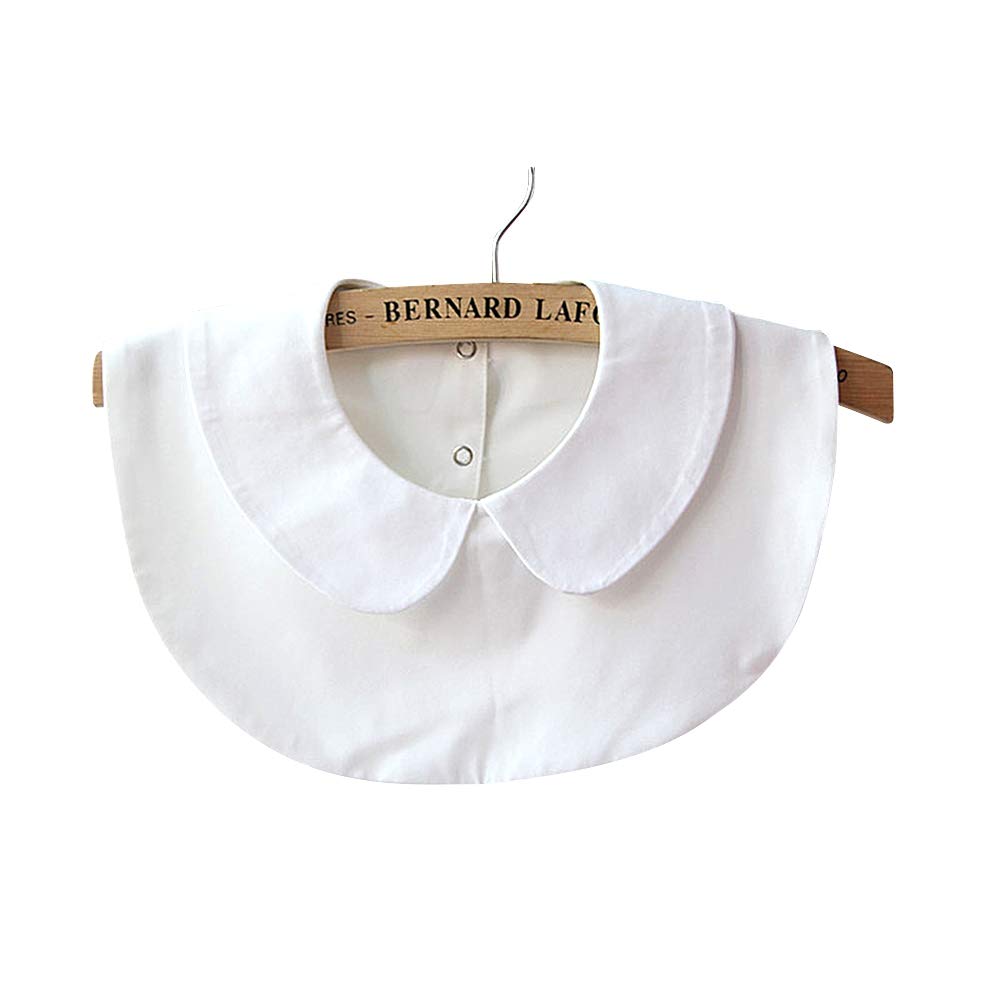 Magik Choker Necklace Unisex Women Peter Pan Detachable Lapel Shirt Fake False Collar (Peter Pan-White)