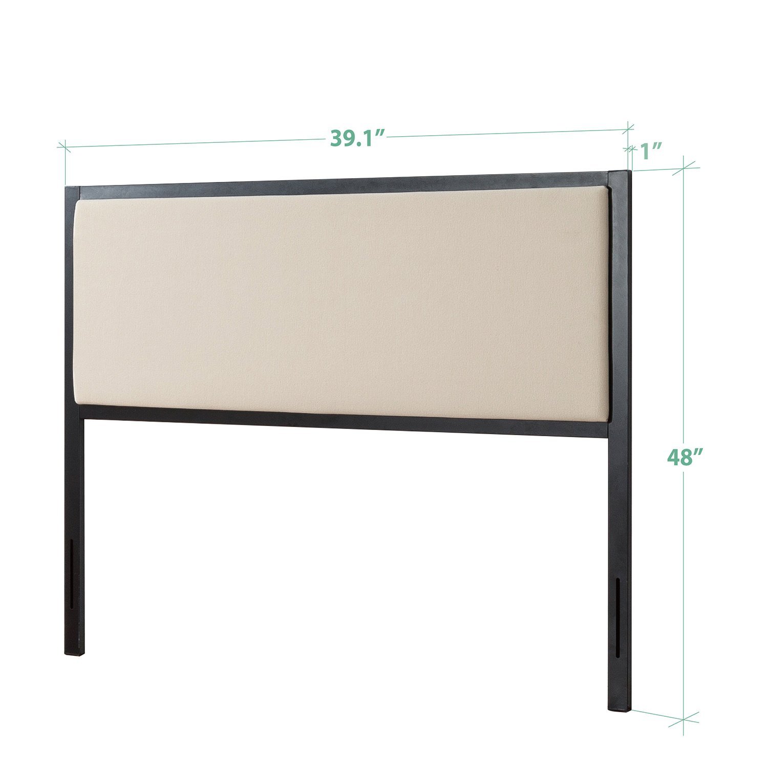 ZINUS Kendal Upholstered Headboard Easy Assembly, Twin, Taupe
