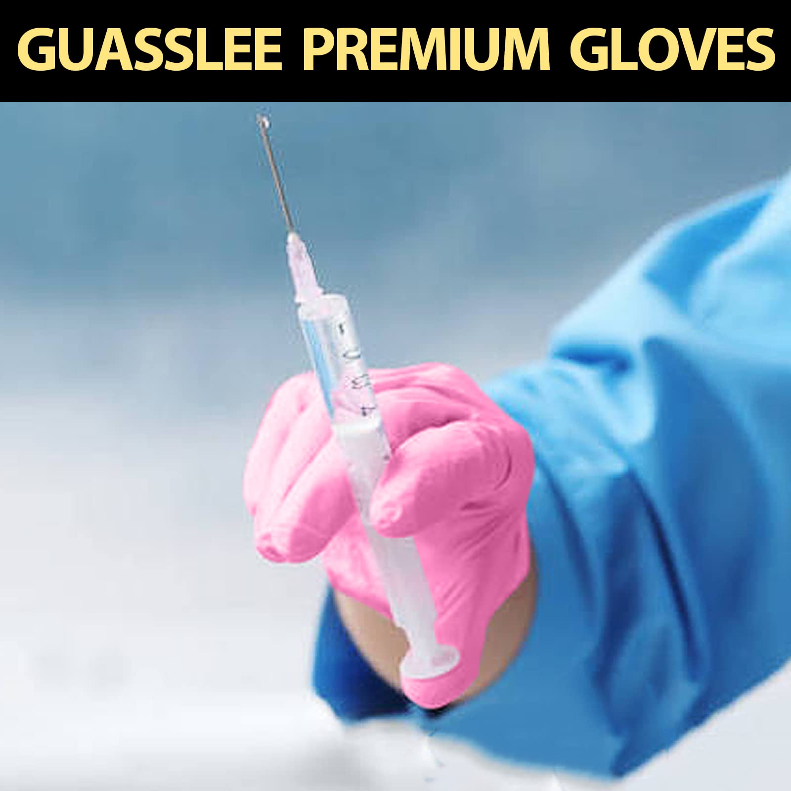 100 Pack Pink Vinyl Disposable Gloves - Latex Free and Power Free Food Grade Exam Gloves for Cleaning, Food Prep, Kitchen Use, Medium