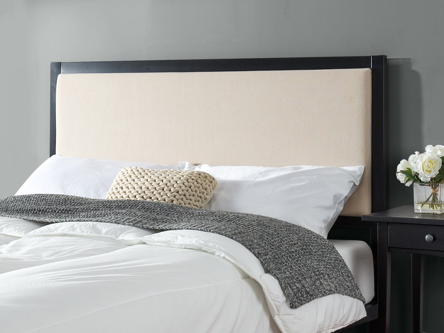 ZINUS Kendal Upholstered Headboard Easy Assembly, Twin, Taupe