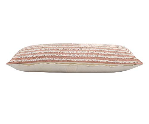 LR Home Wispy Ways Lumbar Throw Pillow, 14" x 36", Dusty Pink/Cream