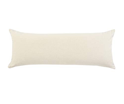 LR Home Wispy Ways Lumbar Throw Pillow, 14" x 36", Dusty Pink/Cream