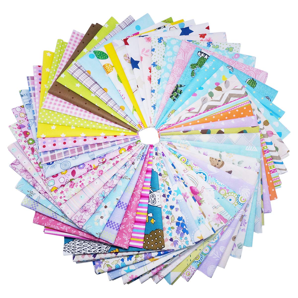 Quilting Fabric, Misscrafts 200pcs 6" x 6" (15x15cm) Cotton Craft Fabric Bundle Squares Patchwork Pre-Cut Quilt Squares for DIY Sewing Scrapbooking Quilting Dot Pattern