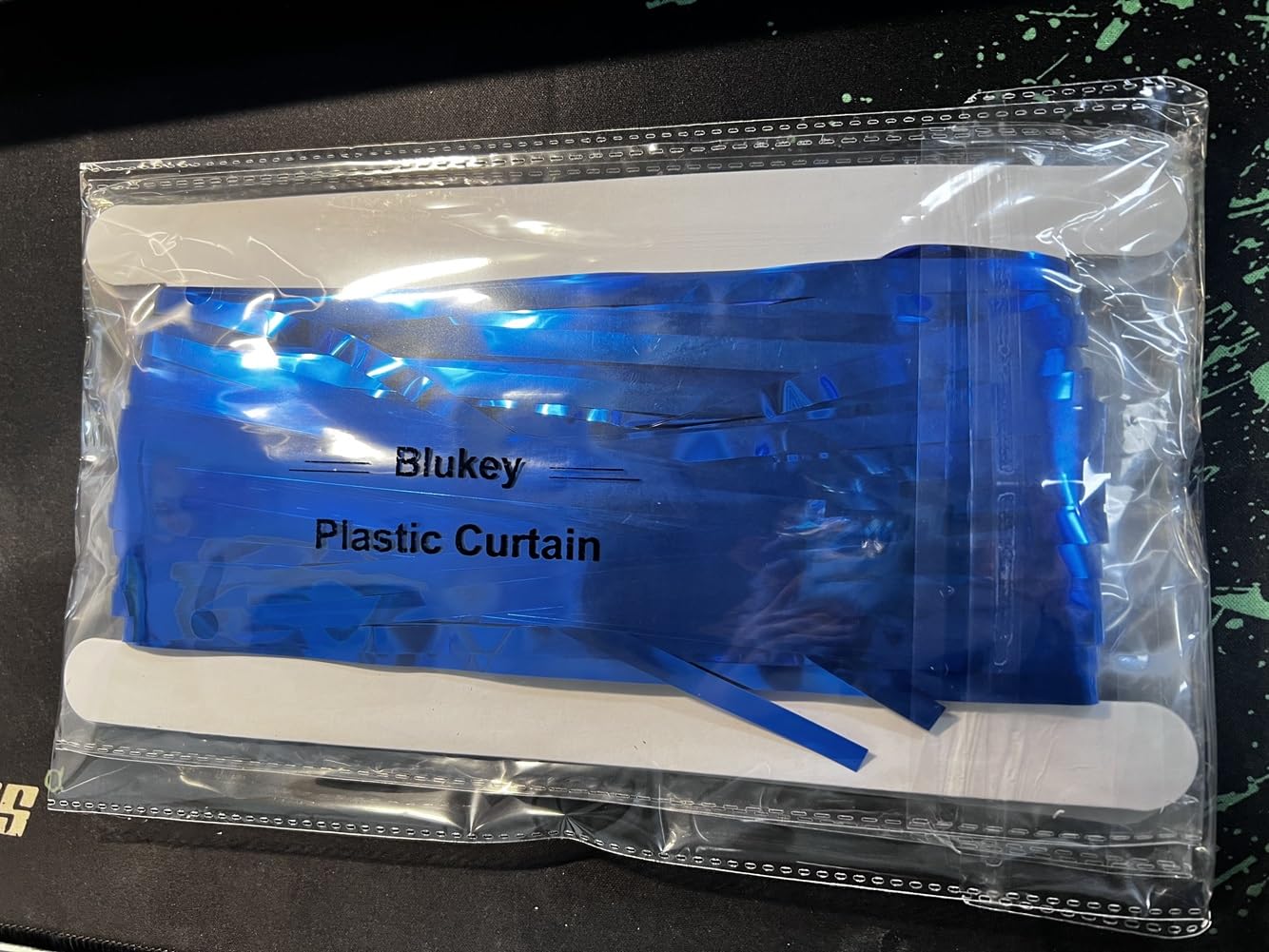 Blukey 2 Pack 3ft x 8ft Foil Fringe Backdrop Metallic Tinsel Door Window Curtain Party Photo Booth Props for Birthday Bachelorette Wedding Graduation Party Decorations (Royal Blue)