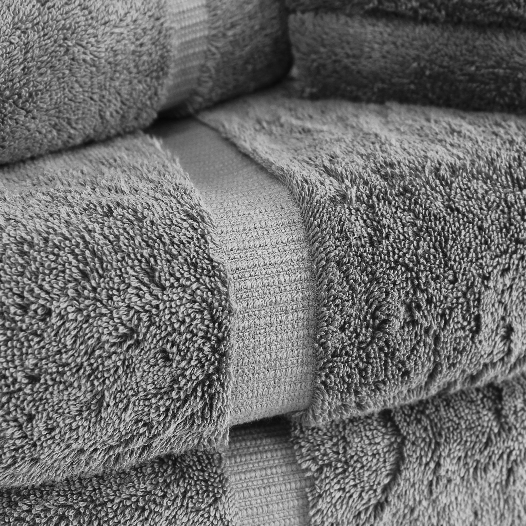 Towel Bazaar Premium Cotton Super Soft and Absorbent Turkish Towels (8-Piece Towel Set, Gray)