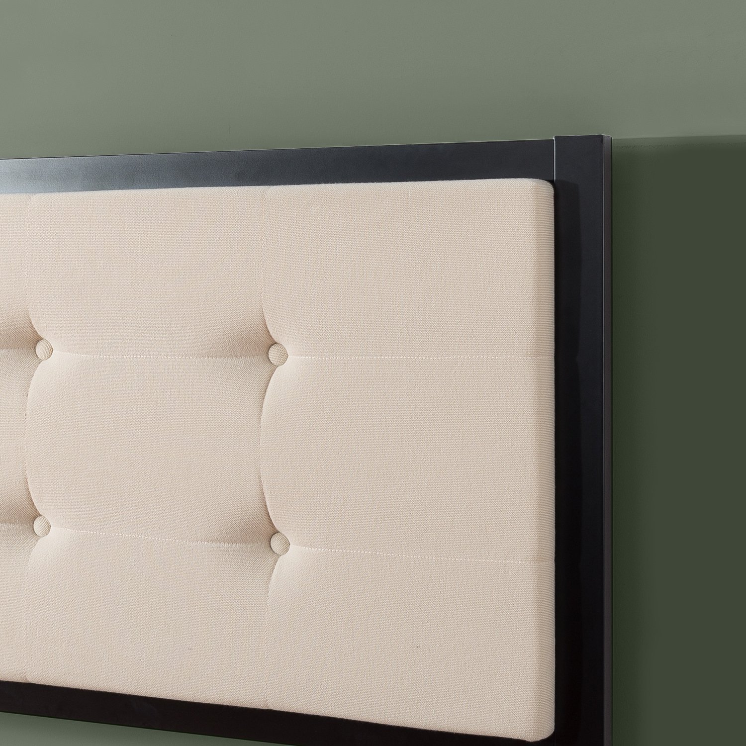 ZINUS Barbara Upholstered Headboard Button Tufted Upholstery, Easy Assembly, Full, Taupe