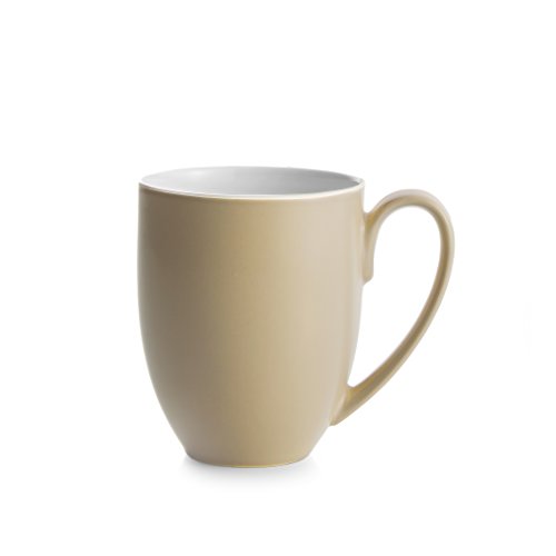 Nambe - POP Collection - Sand Colored Place Setting - 4 Piece Set Includes Dinner Plate, Salad Plate, Soup Bowl, and Mug - Designed by Robin Levien