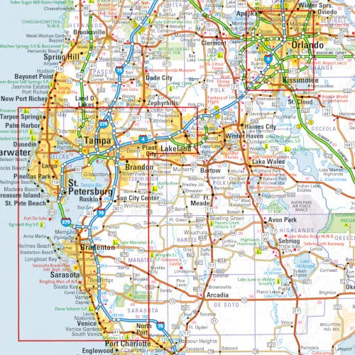 Florida State Wall Map - 22" x 30" Laminated