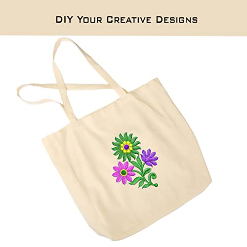 WHITEWRAP Canvas Grocery Shopping Bag with 6 Pockets 14.5β x 13β x 8β