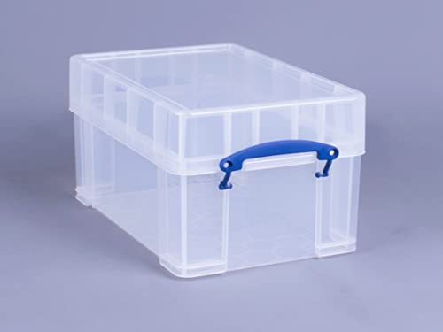 Really Useful Plastic Storage Box 9 Litre with XL Lid Clear