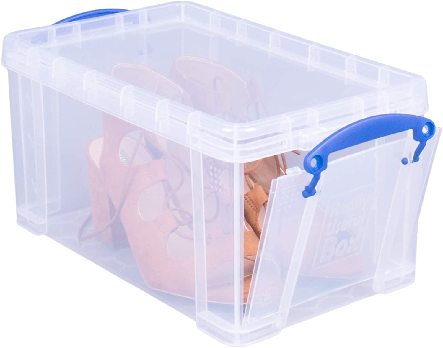 Really Useful Plastic Storage Box 8 Litre Open Fronted Box Clear