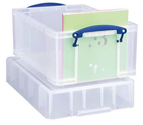 Really Useful Plastic Storage Box 9 Litre with XL Lid Clear