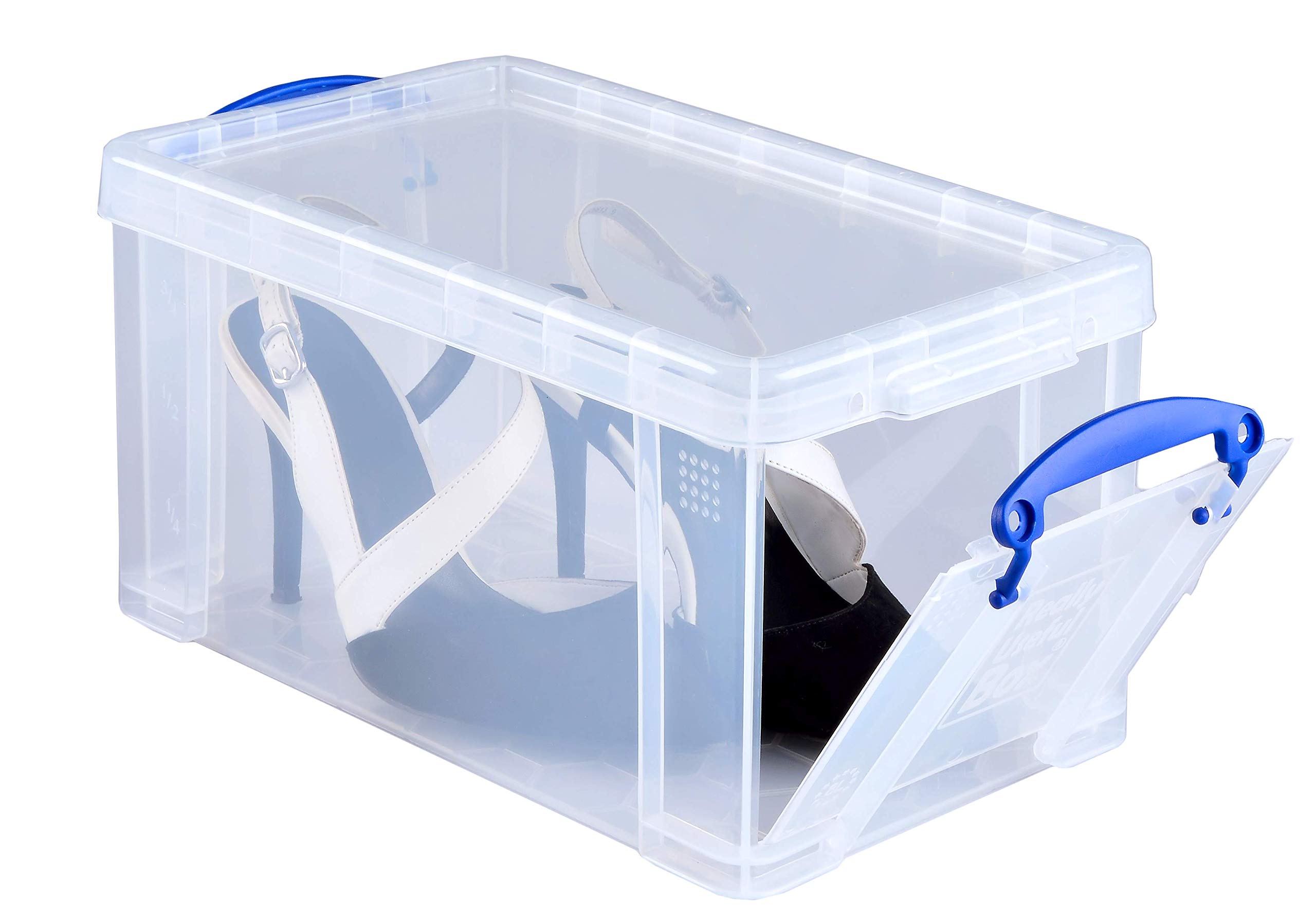 Really Useful Plastic Storage Box 8 Litre Open Fronted Box Clear