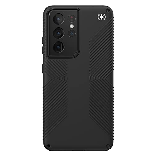 Speck Products Presidio2 Grip Samsung Galaxy S21 Ultra 5G Case, Black/Black/White