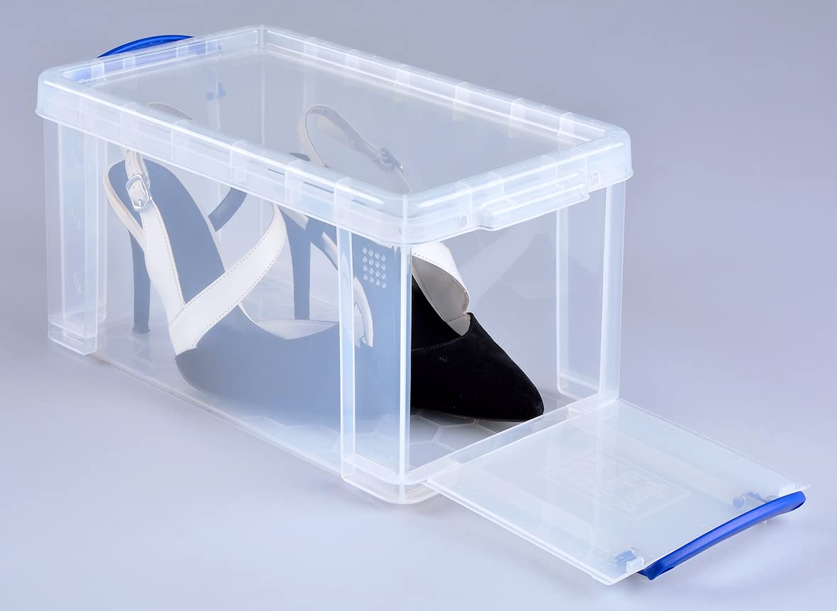 Really Useful Plastic Storage Box 8 Litre Open Fronted Box Clear