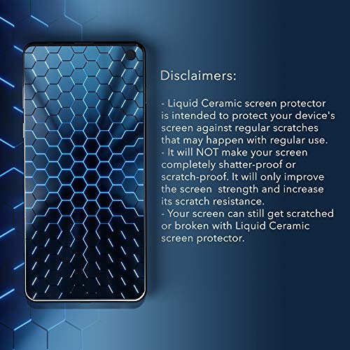 LIQUID CERAMIC Glass Screen Protector Wipe On Scratch and Shatter Resistant Nano Protection for All Phones Tablets Smart Watches - Universal