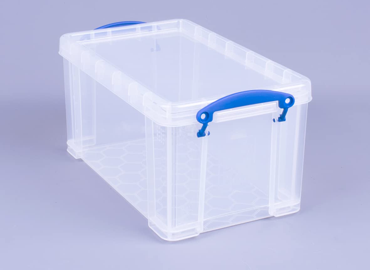 Really Useful Plastic Storage Box 8 Litre Open Fronted Box Clear