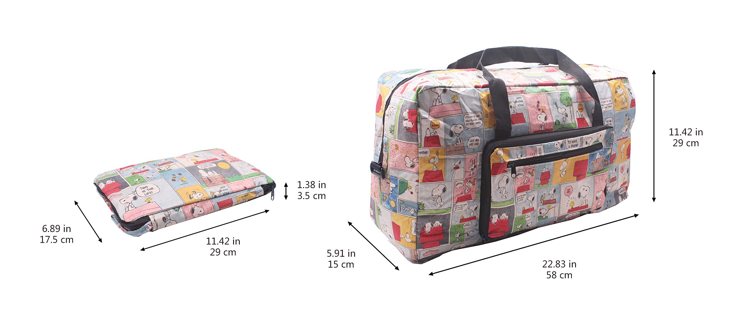 White Dog Foldable Easy-to-carry Travel Bag for airplanes with adjustable strap - Random Color