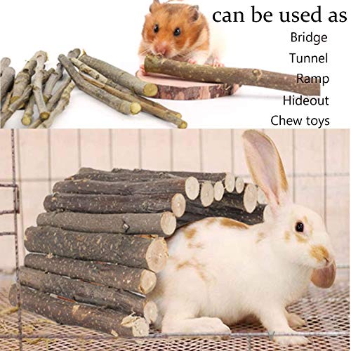 Hamiledyi Wooden Reptile Hideout Bearded Dragon Bendy Bridge Climbing Ladder Hiding Hut Reptiles Hide Cave Habitat Decor for Lizards Gecko Spiders Snakes Tortoise(L:20" x 11.8")